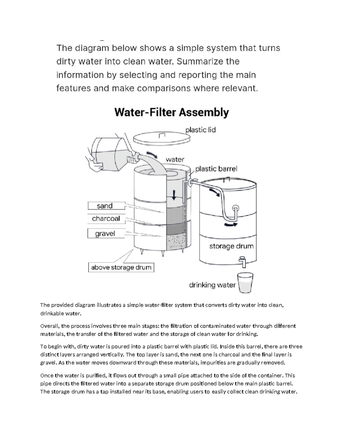 Water Filtration System: Converting Dirty to Clean Water - Studocu