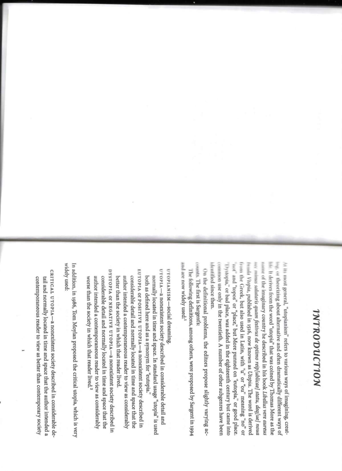 CLAEYS & SARGENT - Introduction to Utopia Reader Overview - Studocu