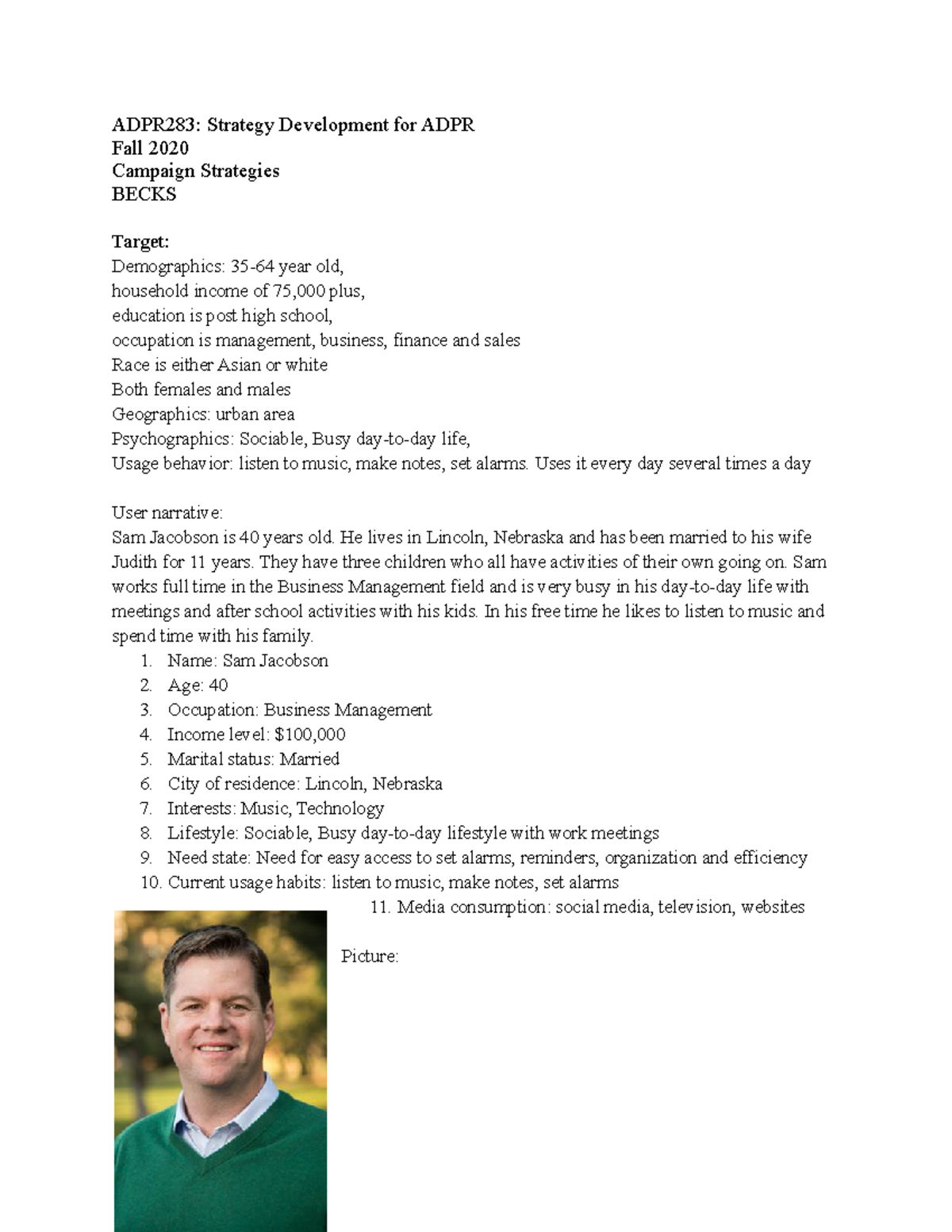 Second big assignment - ADPR283: Strategy Development for ADPR Fall ...