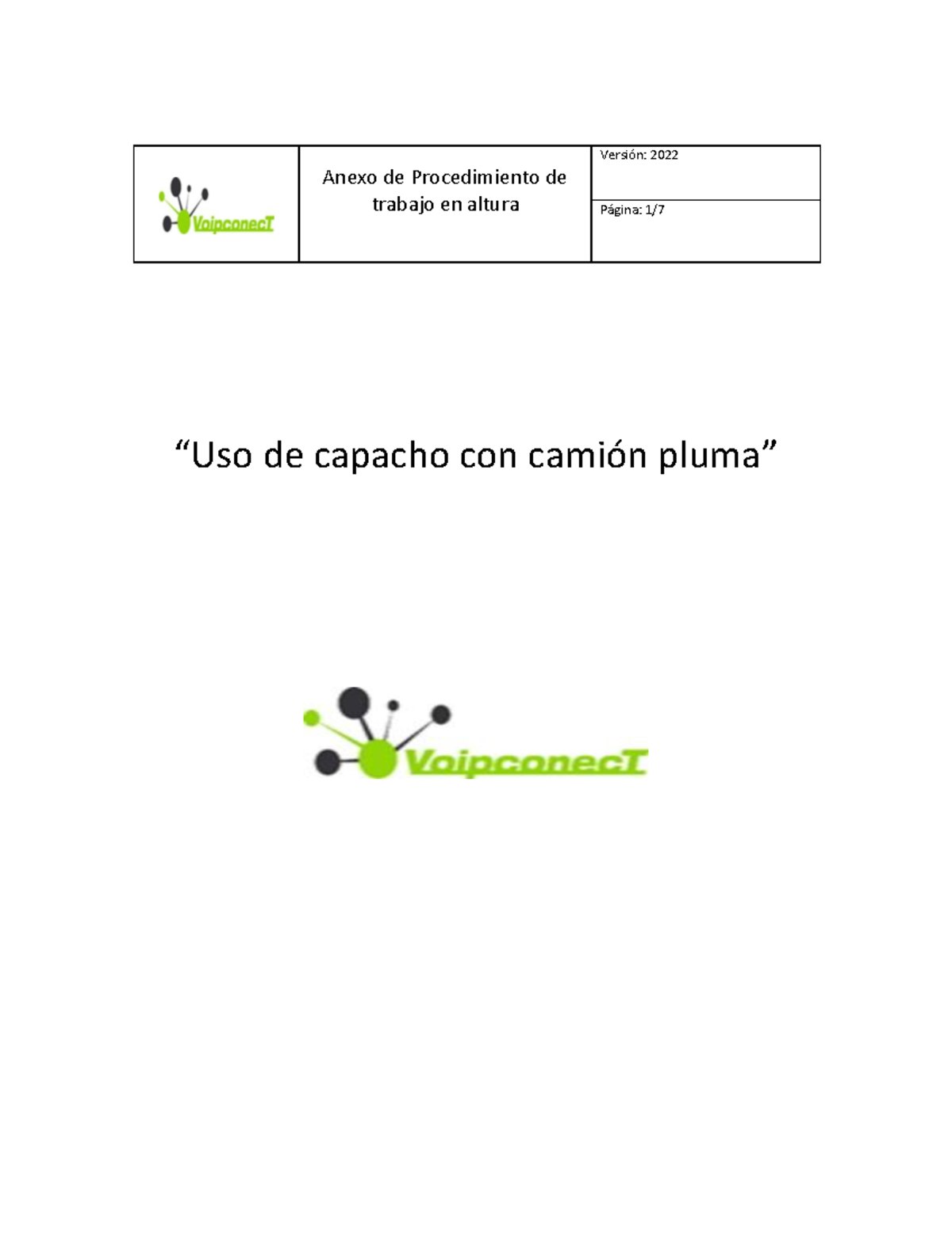 Anexo - Procedimiento de Uso de Capacho con Camión Pluma para Trabajo ...
