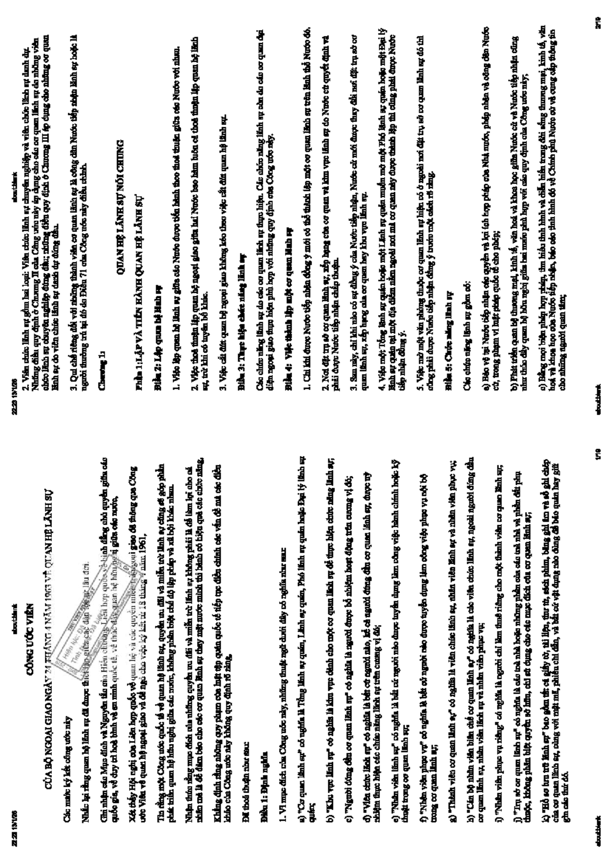 Công ước Viên về Lãnh sự 1963: Quy định và Quyền lợi - Studocu