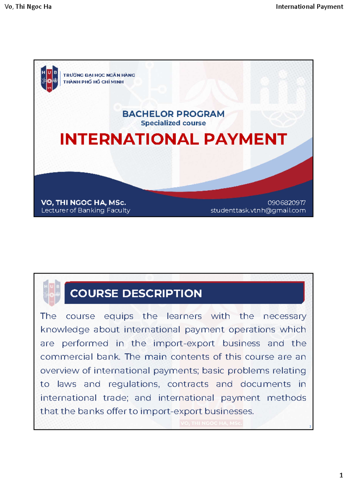 International Payment Overview - Slide IP Eng 2024 - Studocu