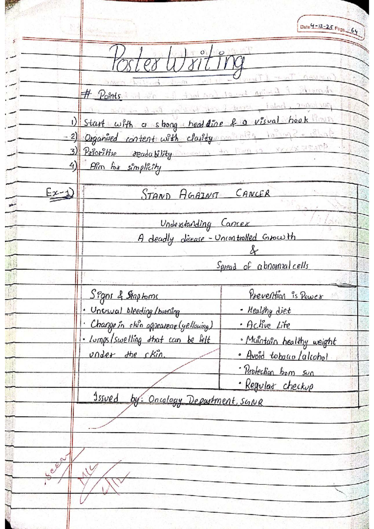 Poster Writing: Awareness Campaigns on Key Issues - Studocu