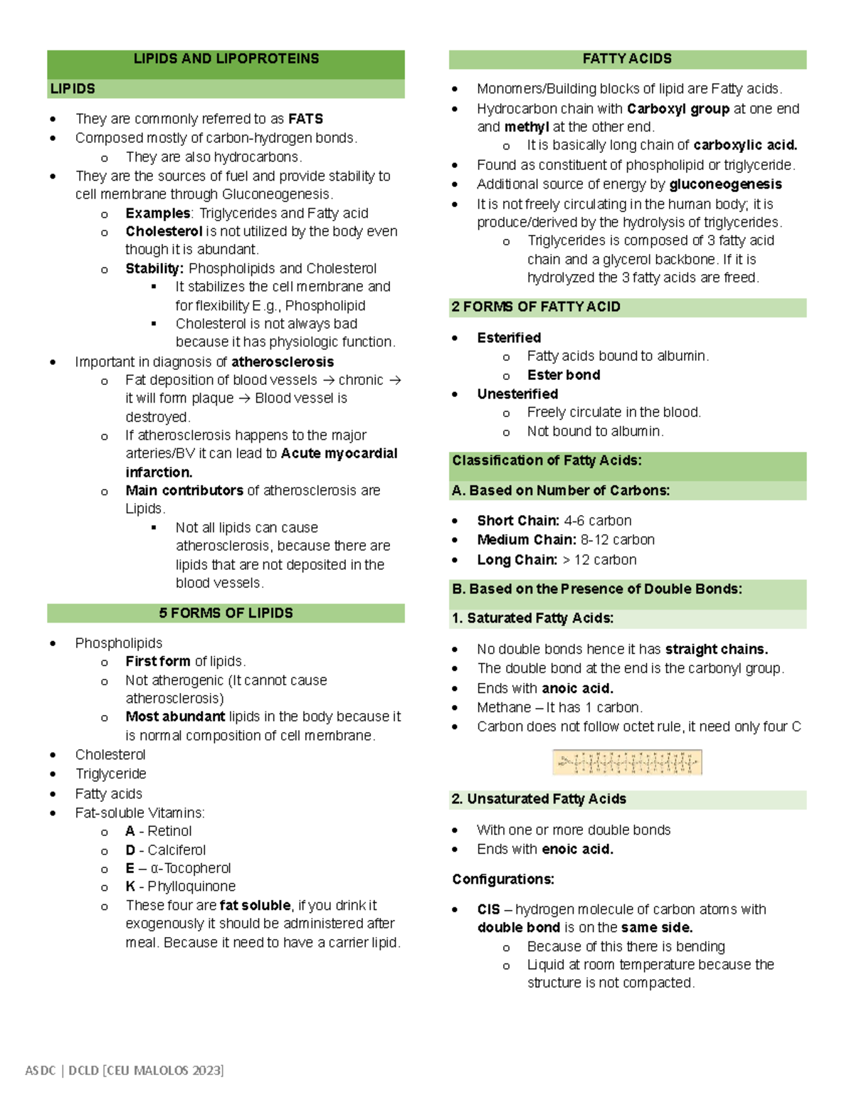 CC-LEC Module-7 - Lipids and Lipoproteins Lecture Notes - Studocu