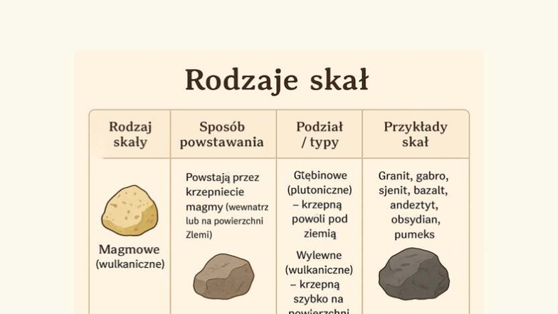 Rodzaje Skał: Podział i Przykłady - Wykład 101 - Studocu