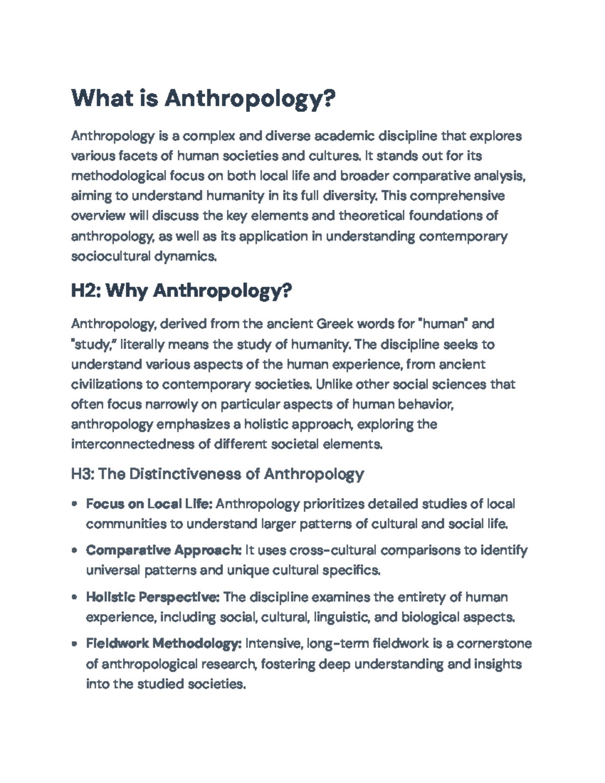 Understanding Anthropology: Key Concepts and Contemporary Relevance ...