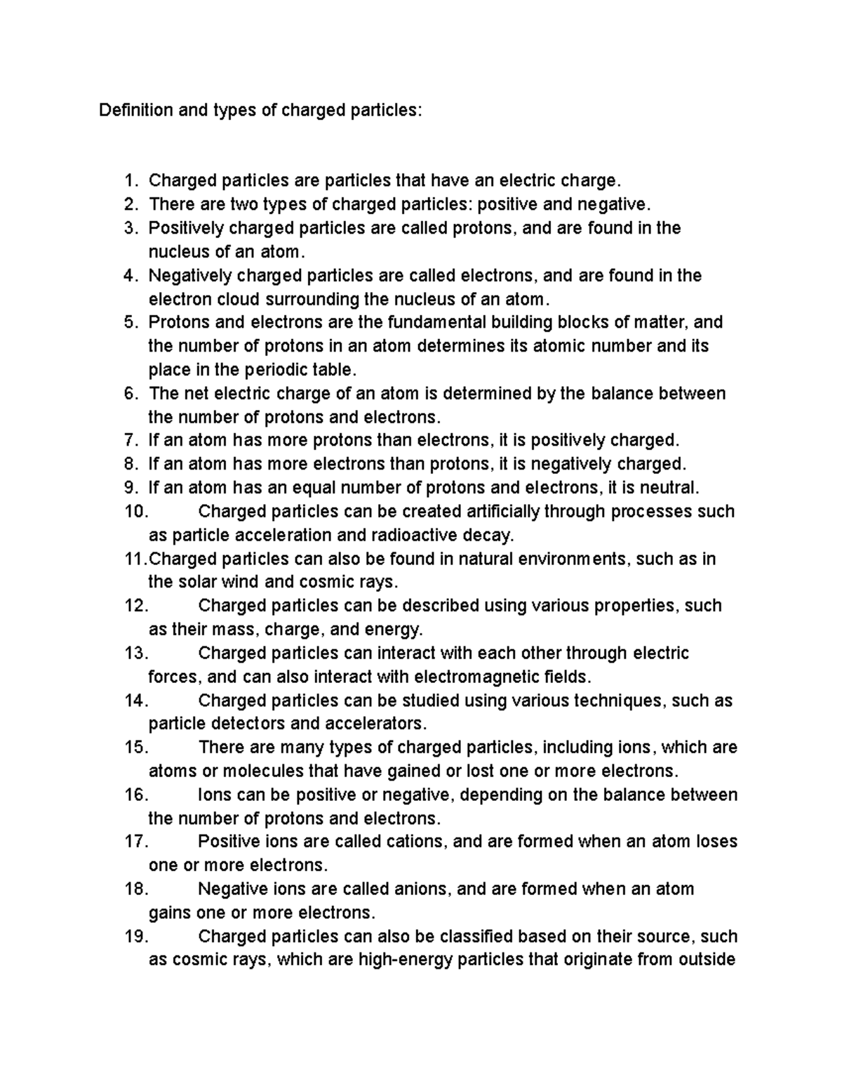 Definition and types of charged particles - Definition and types of ...