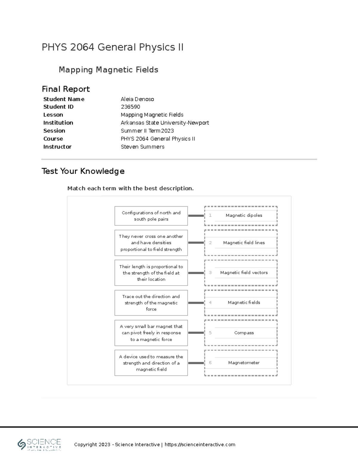 PHYS 2064 Final Report: Mapping Magnetic Fields Overview - Studocu