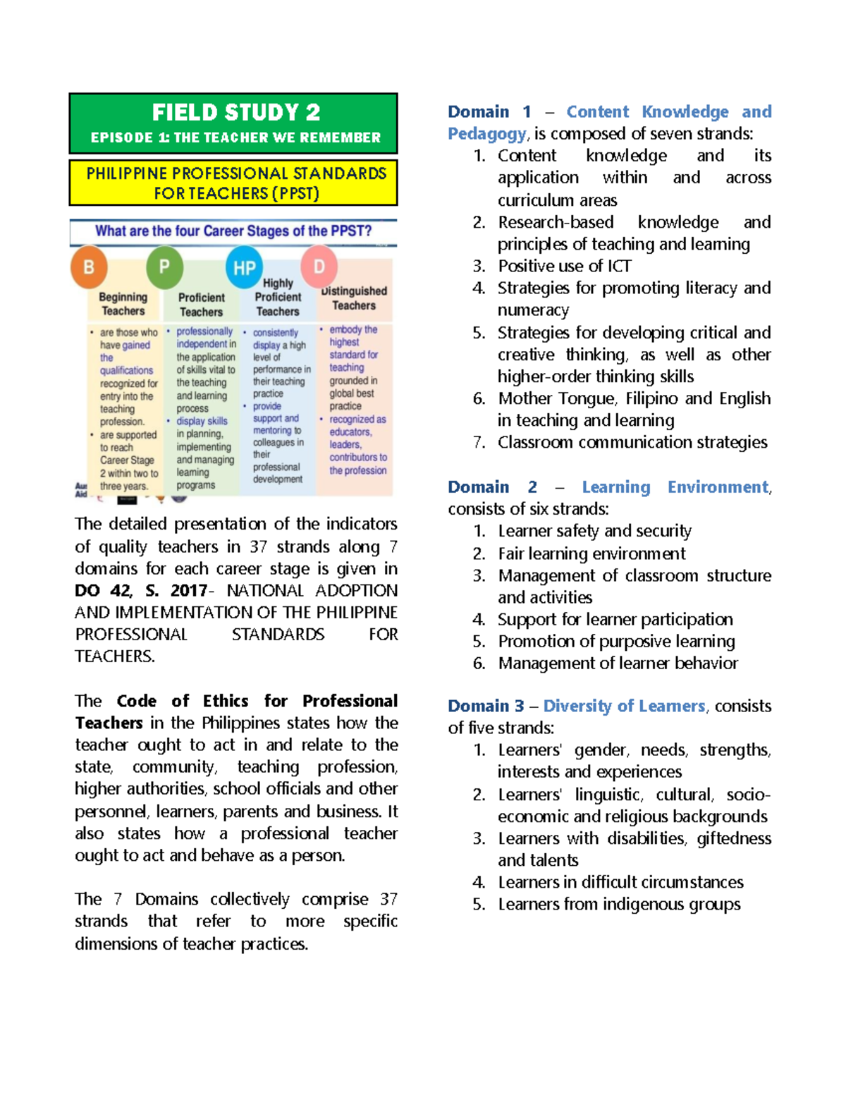 FS2 Episode 1-8 Comprehensive Review Guide - Studocu