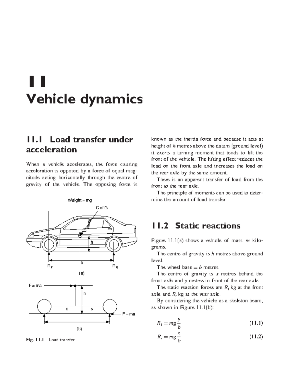 Vehicle Dynamics: Load Transfer and Acceleration Analysis - Studocu
