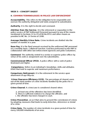 Theories and Principles of Police Service - LEA 1 LAW ENFORCEMENT ...