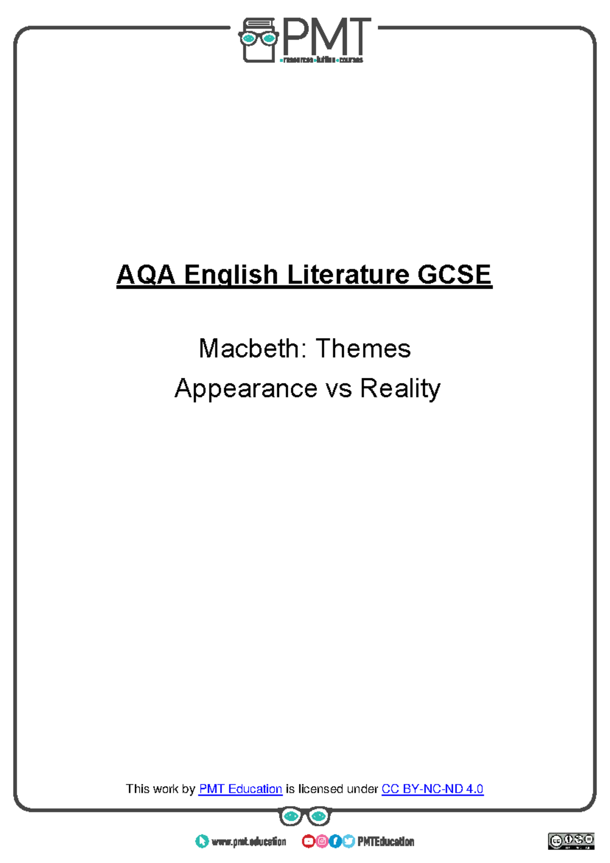 AQA English Literature GCSE: Macbeth - Appearance vs Reality Notes ...
