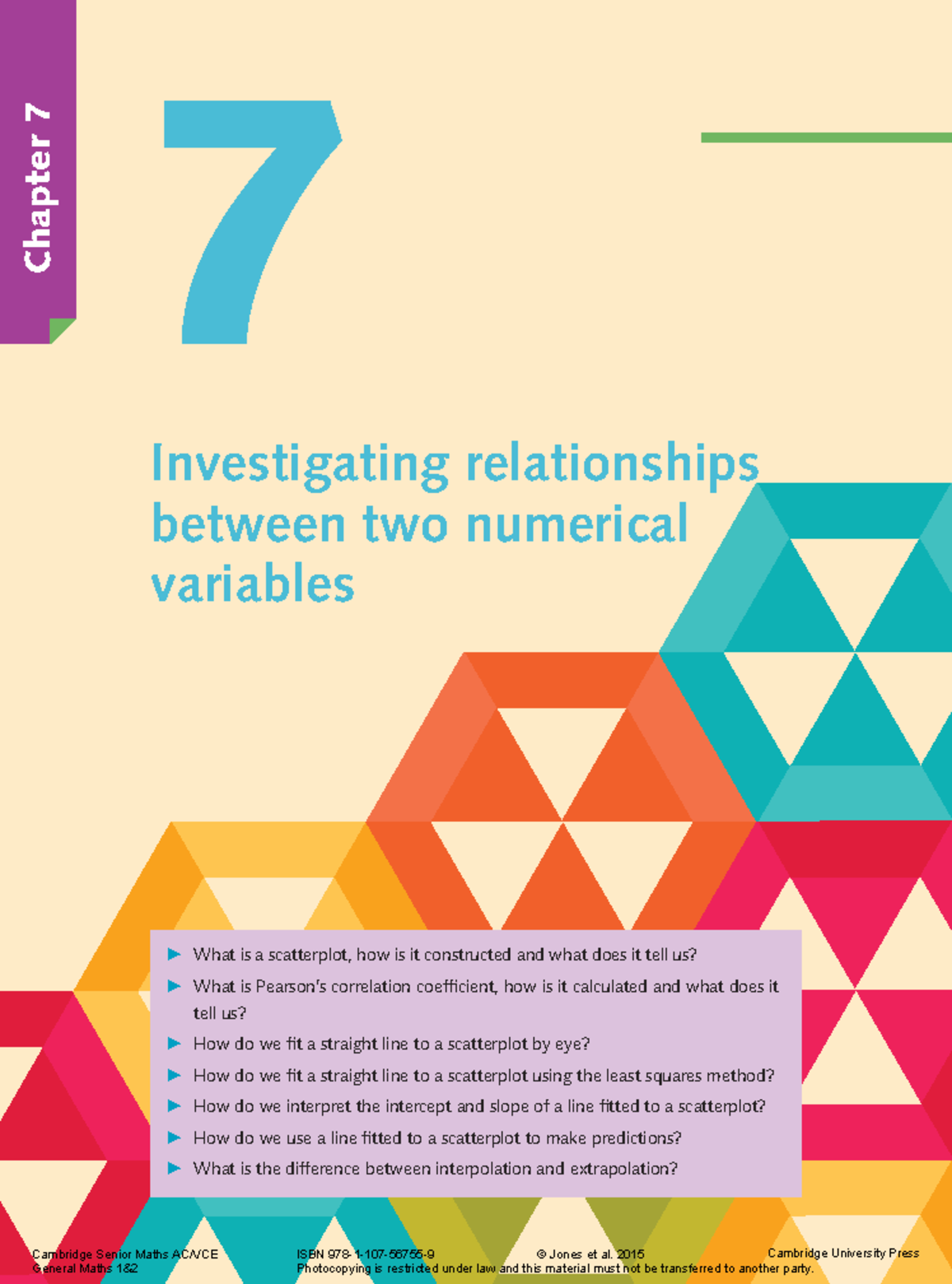Chapter 7 Investigating Relationships Between Two Numerical Variables 7 Chapter 7