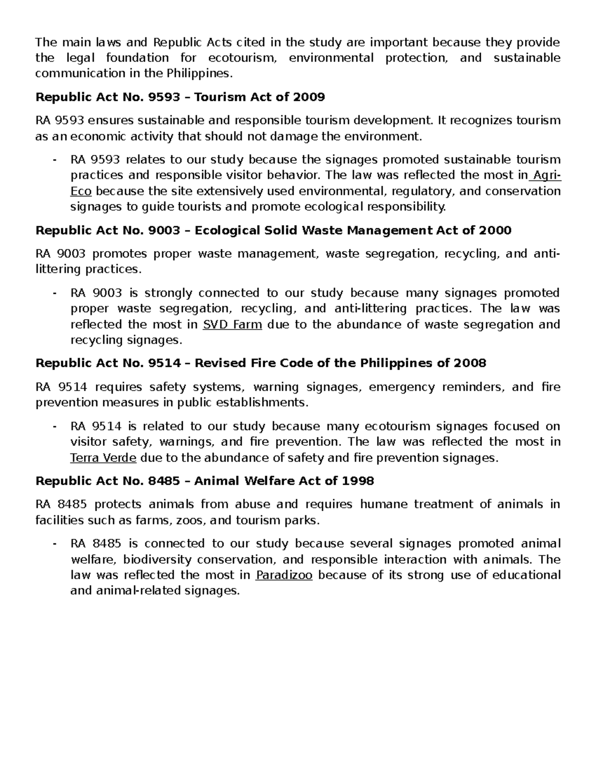 Laws Governing Ecotourism in the Philippines - Lecture Notes - Studocu
