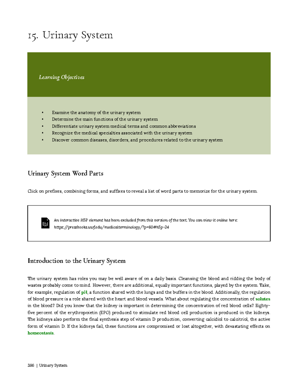 15. Urinary System: Learning Objectives and Key Terminology - Studocu