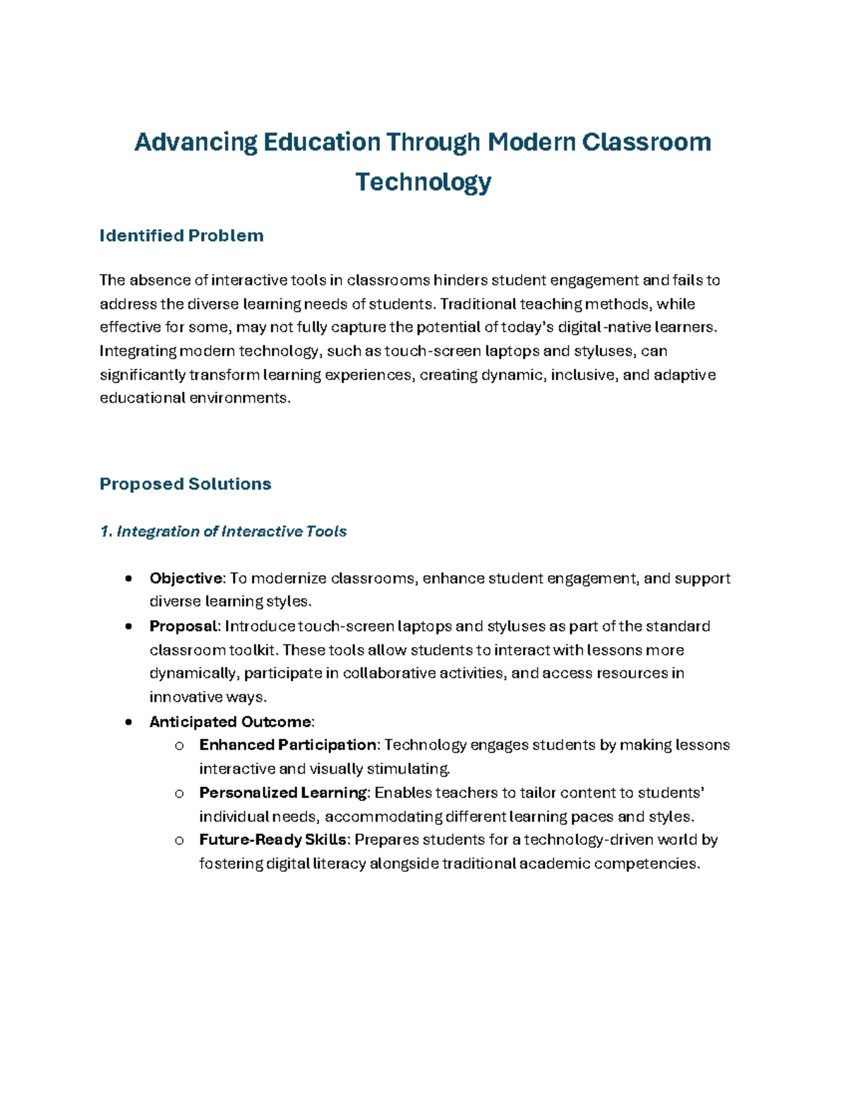 Innovative Solutions for Modern Classroom Challenges - Advancing ...