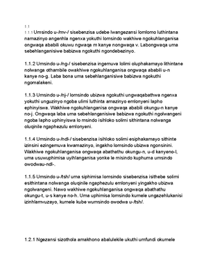 [Solved] Izinhlobo zezinkondlo - isiZulu - Studocu