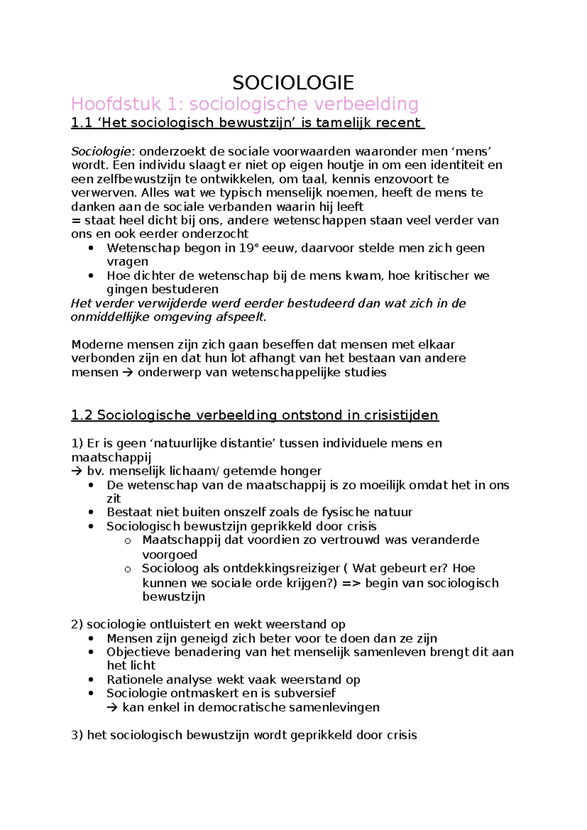 Sociologie 101: Inleiding tot het Sociologisch Bewustzijn en Cultuur ...