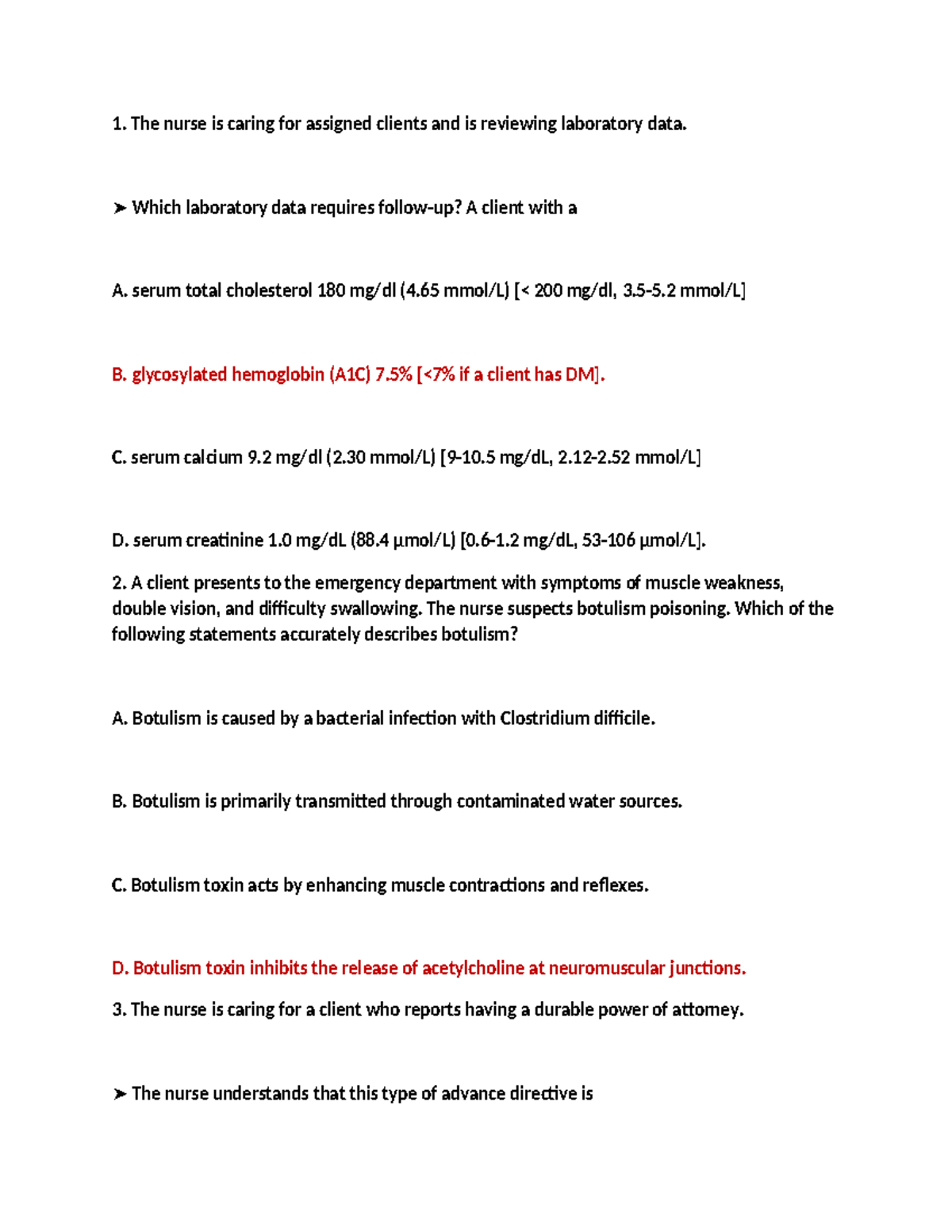 Archer Block F Quizzes: Essential Nursing Concepts and Practices - Studocu