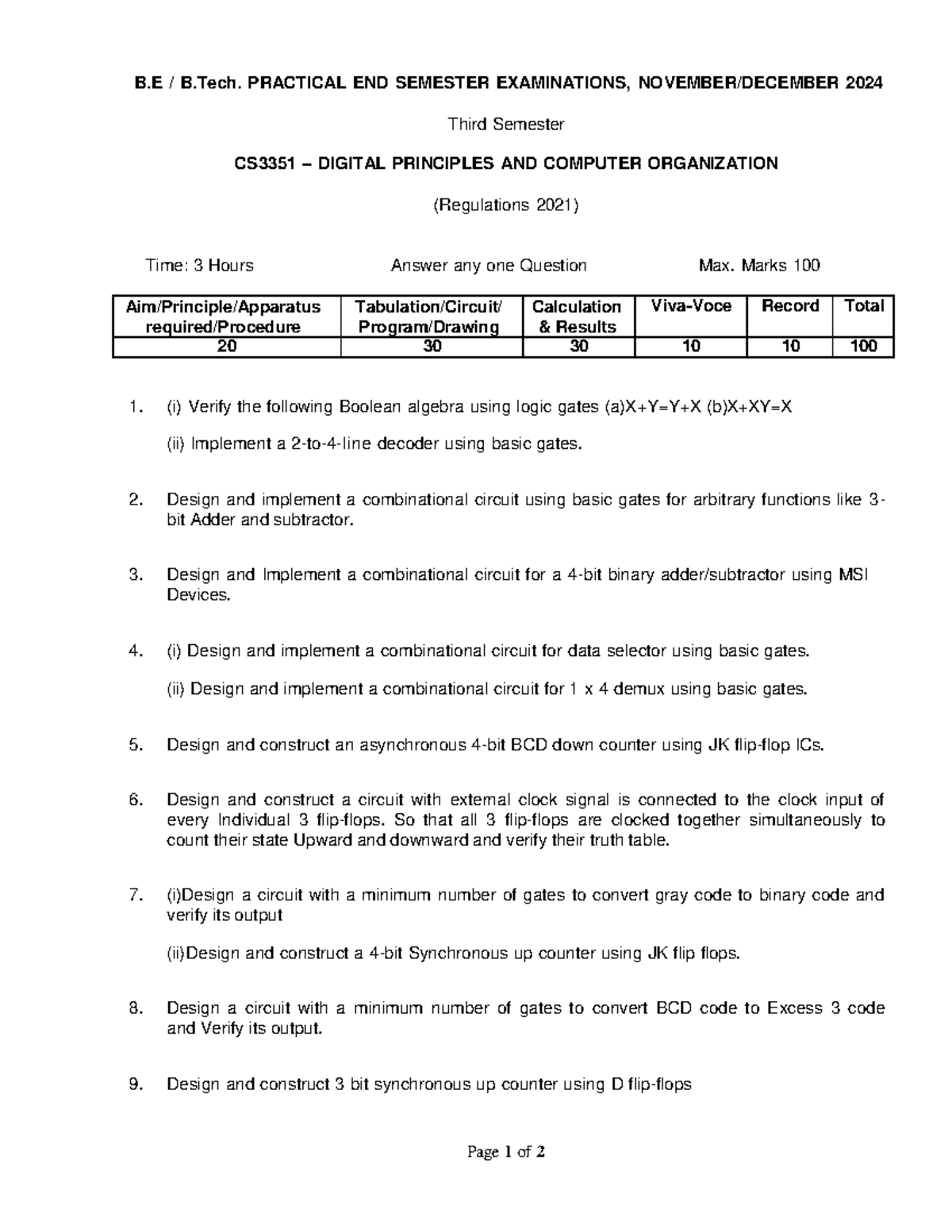 CS3351 Final Exam Notes: Digital Principles & Computer Organization ...
