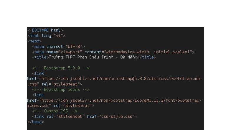 THPT Phan Châu Trinh Đà Nẵ - Bootstrap 5.3.8 Custom CSS Guide - Studocu