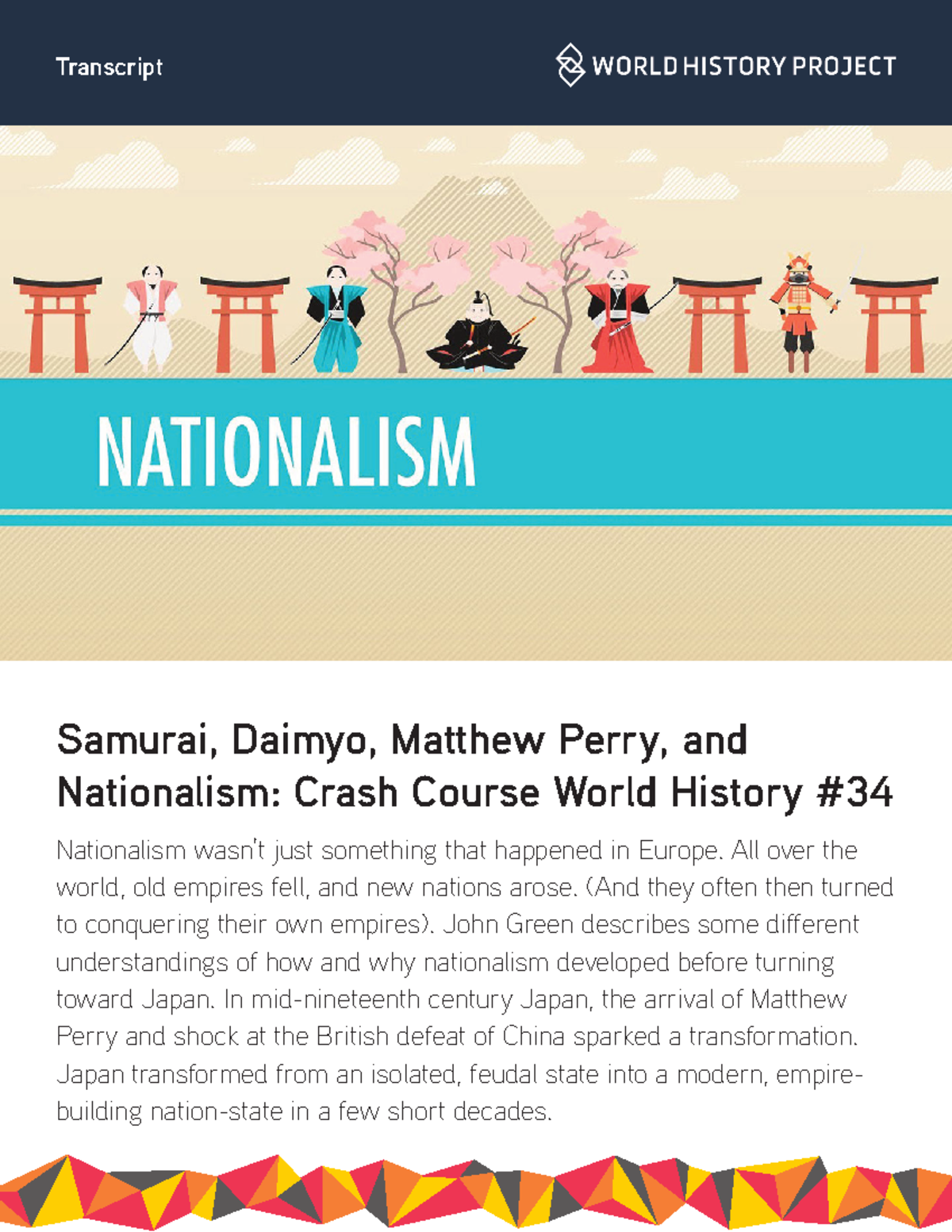 CC Samurai Daimyo Matthew Perry and Nationalism CCWH 34 - Samurai ...