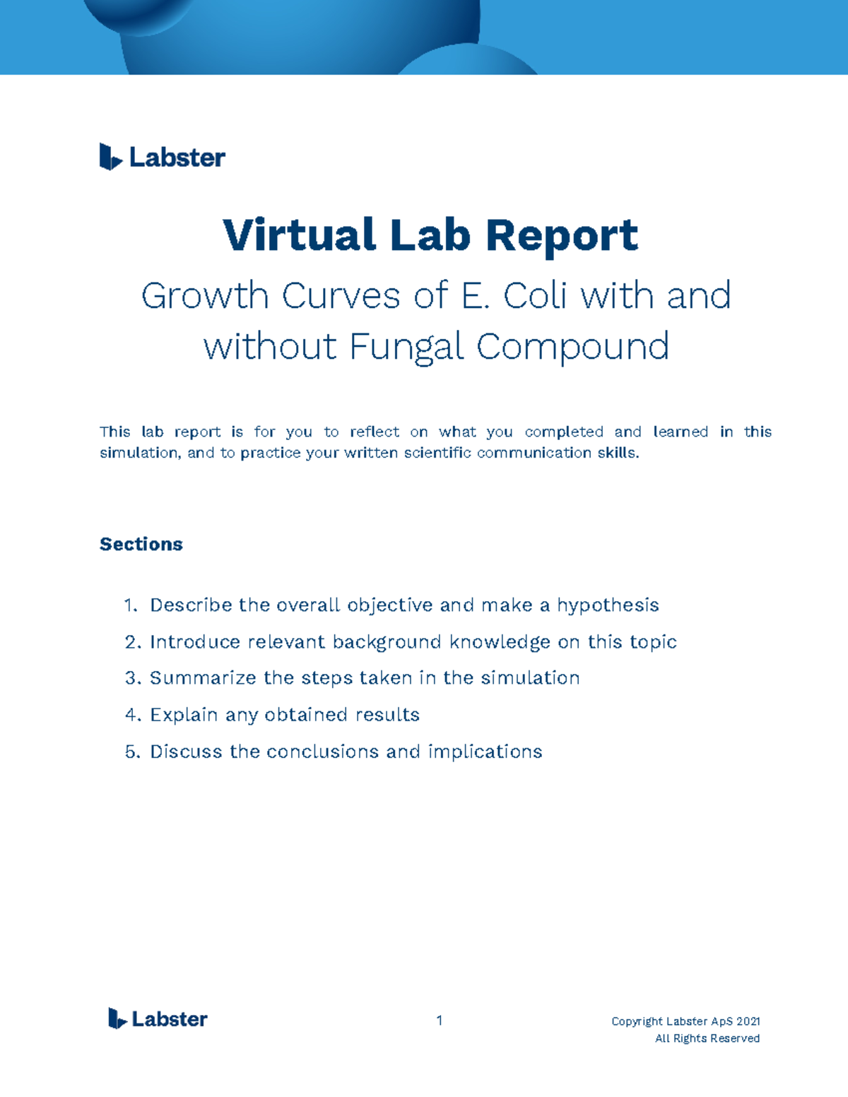 Bacterial Growth Curves: E. Coli with Fungal Compound Study (Lab 101 ...