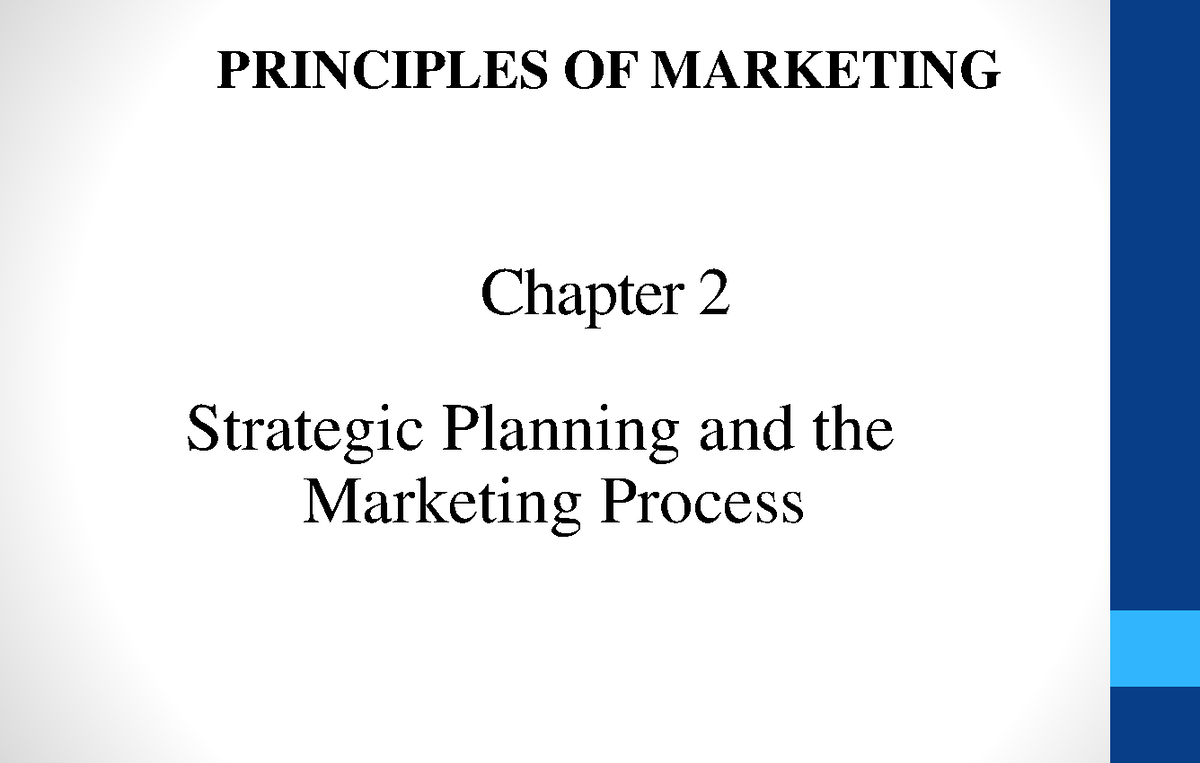 Lesson 2 strategic planning - Chapter 2 Strategic Planning and the ...