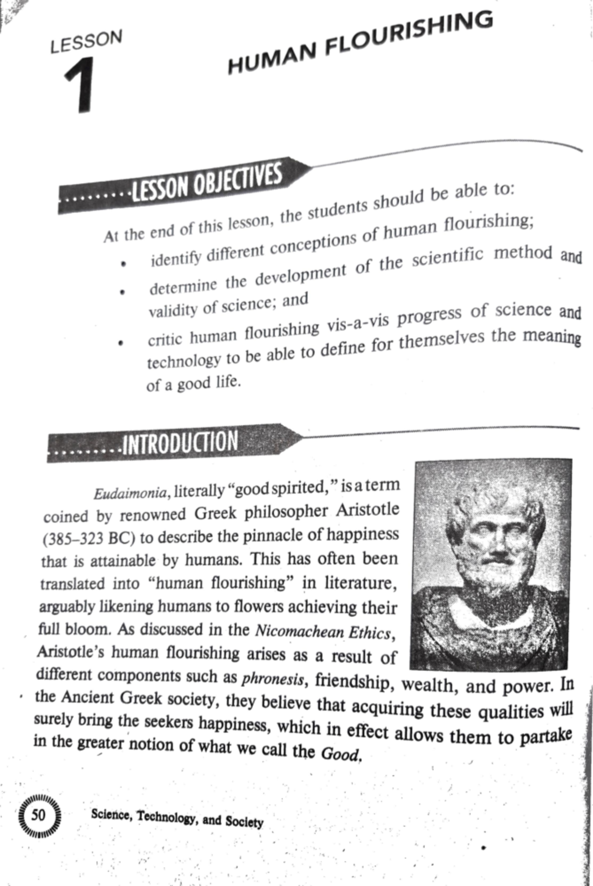 STS 101 Lesson 1: Understanding Human Flourishing and Science - Studocu