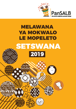 Volume 1 Boswa bja rona - Summary Setswana - Boswa jwa rona, vol 1 ...
