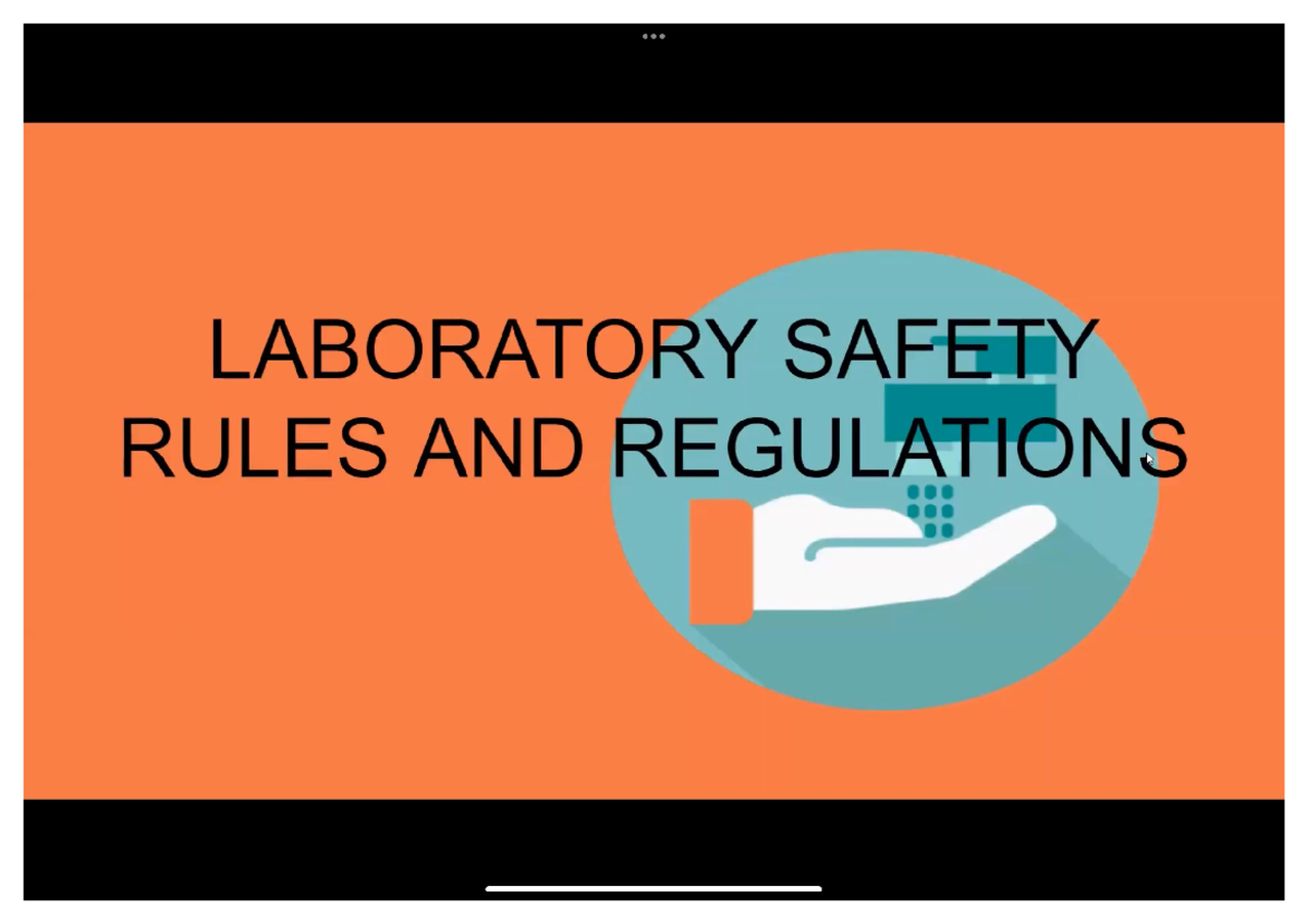 LAB 101: Laboratory Safety Rules & Regulations Overview - Studocu