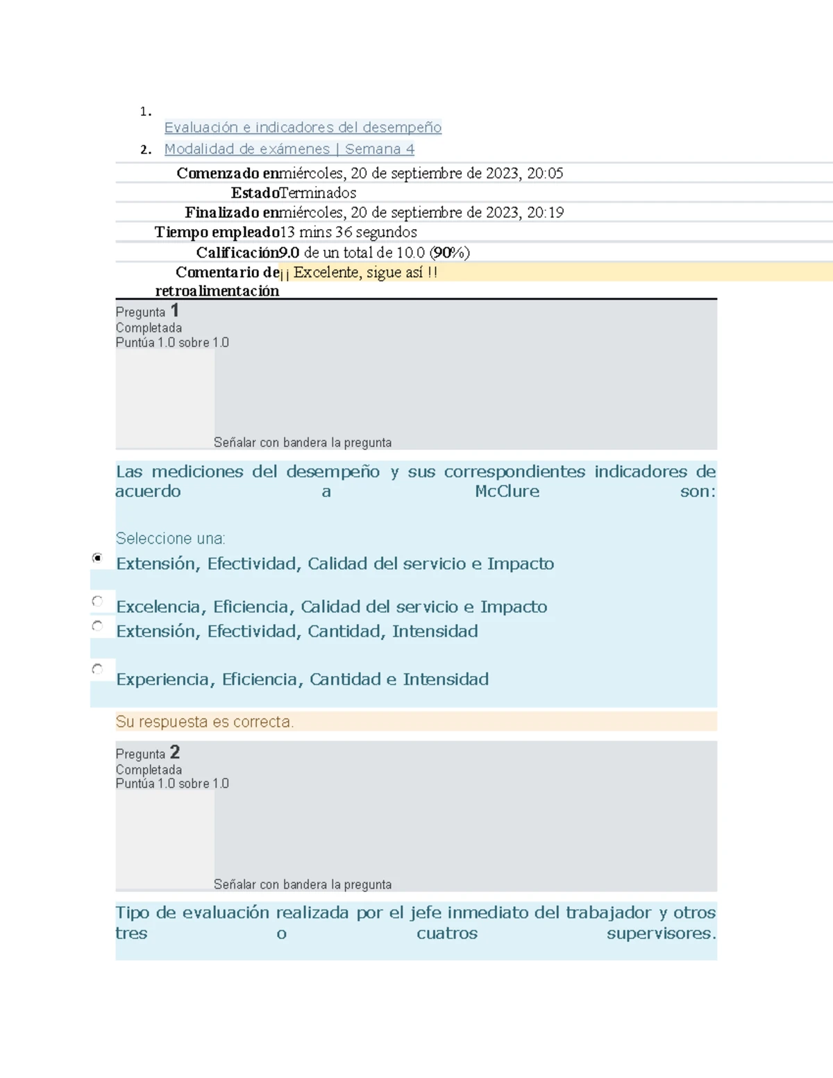 Evaluación e indicadores del desempeño 3 - Mis cursos 2. Evaluación e indicadores del desempeño ...