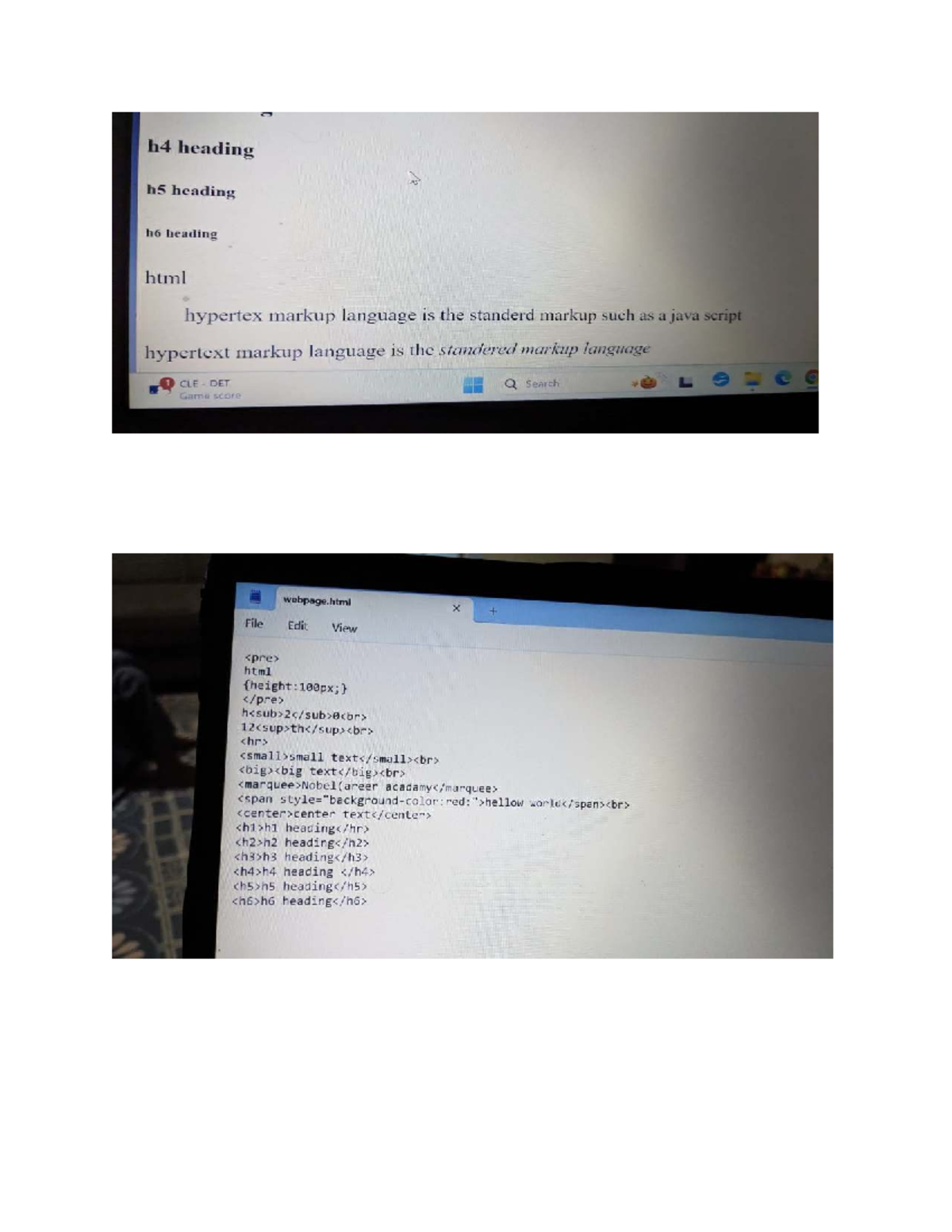 HTML Markup Language Basics - Assignment 1 CLE - Studocu