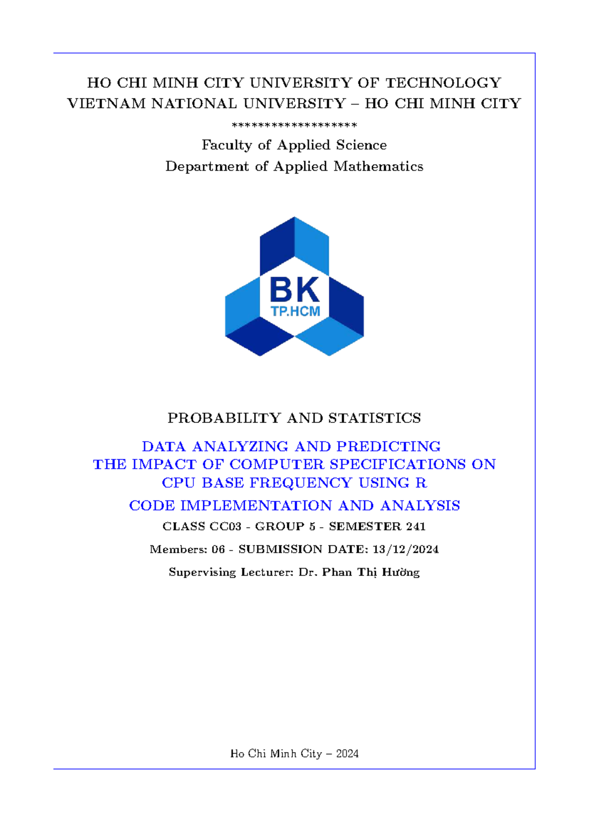 Data Analysis on CPU Base Frequency Using R - Prob & Stat CC03 - Studocu