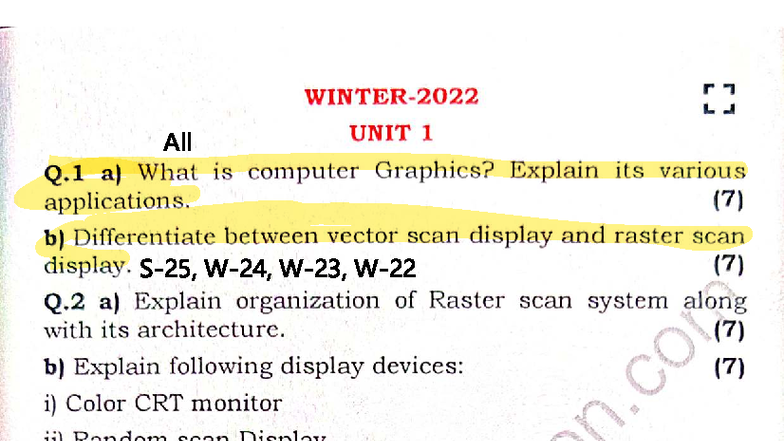 CG-W22 Final Exam: Computer Graphics Concepts & Algorithms - Studocu