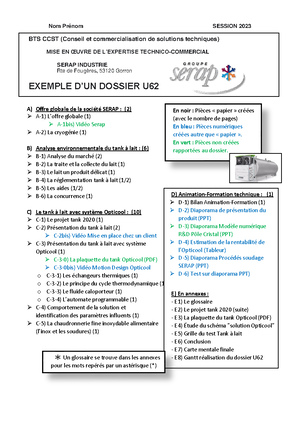 BTS CG E41 Étude de cas corrigée sur le cabinet Florence Delias 2023 - Studocu