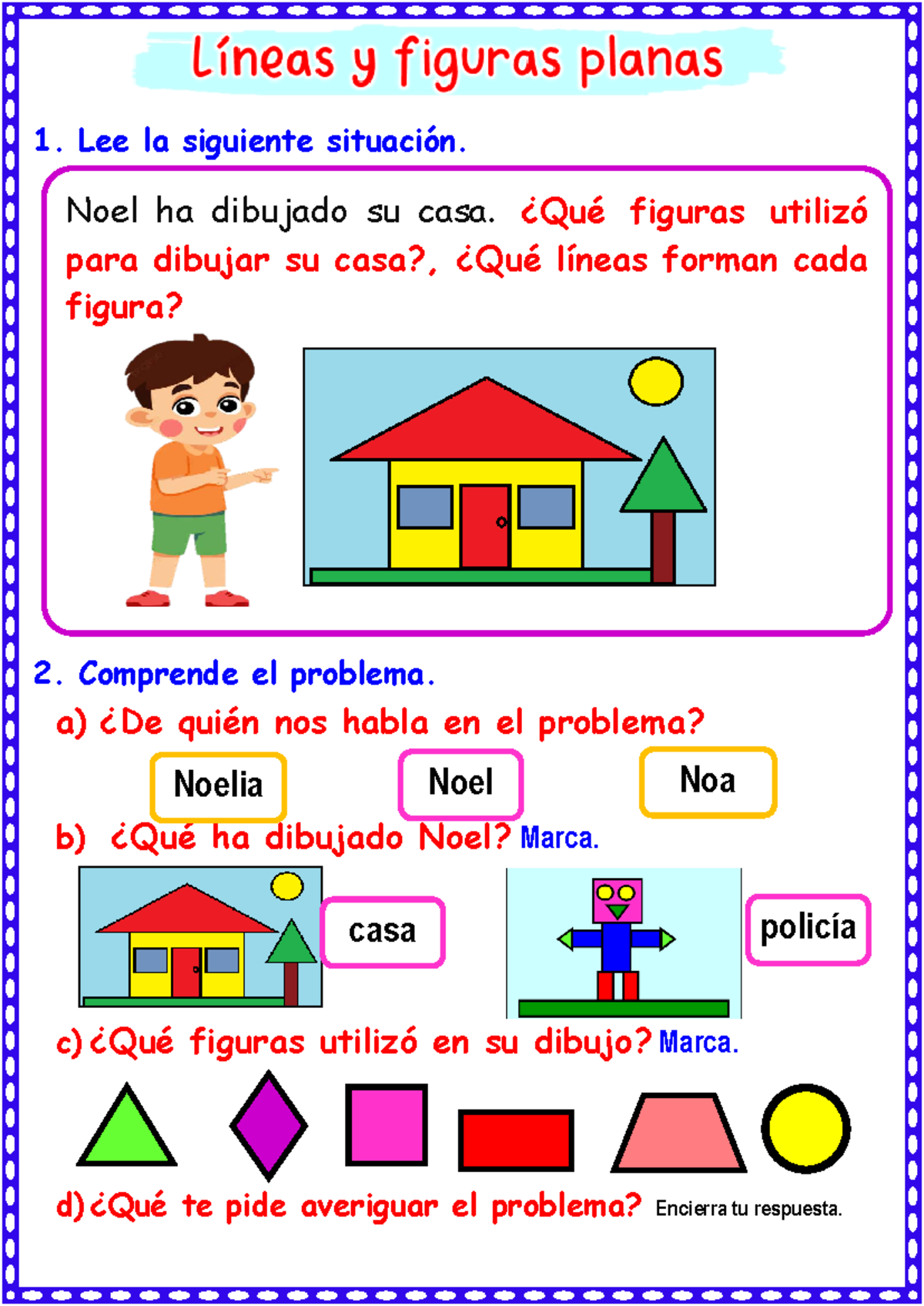 F. Conocemos Líneas y Figuras: Actividades de Dibujo Geométrico - Studocu