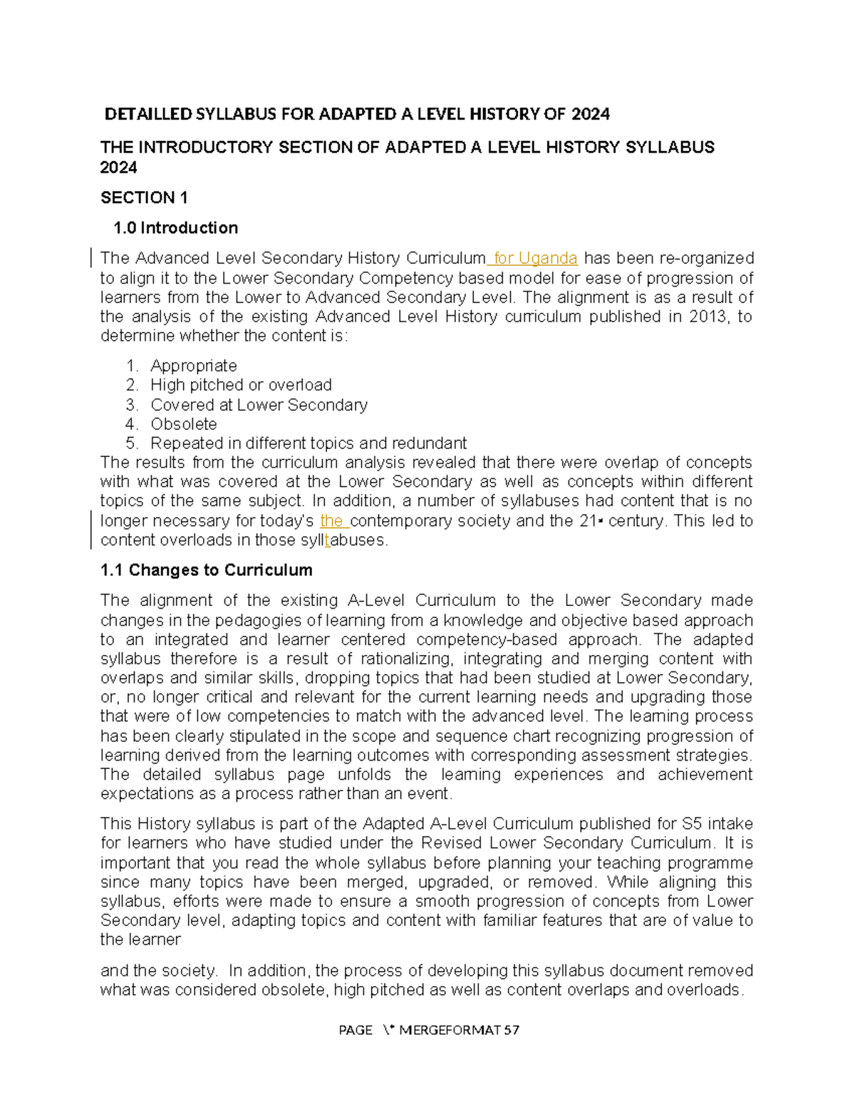 Adapted A-Level History Syllabus Overview for 2024 Curriculum - Studocu