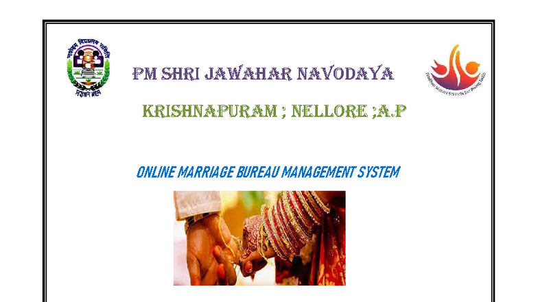 CS Project: Online Marriage Bureau Management System (2023-2024) - Studocu