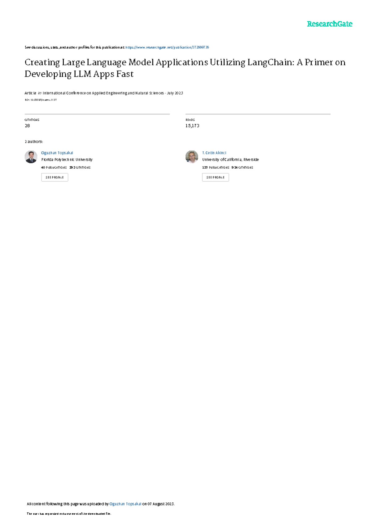 Creating LLM Apps Quickly with LangChain: A Comprehensive Primer - Studocu