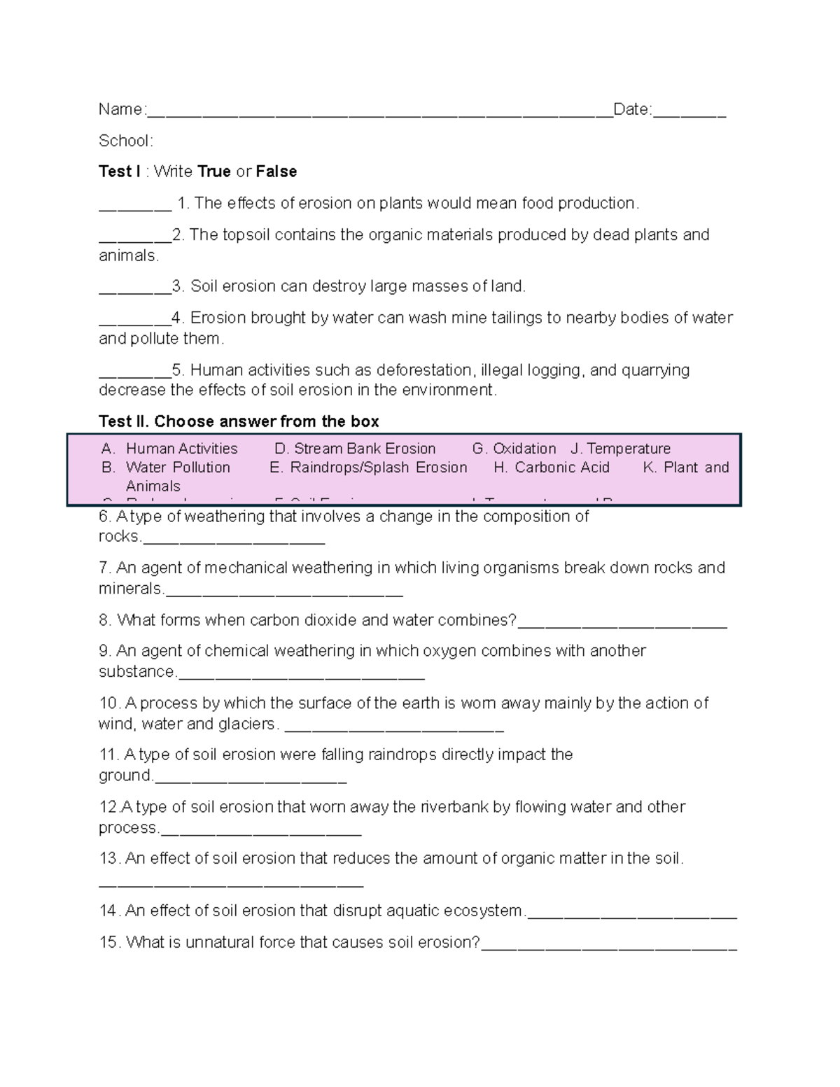 Grade 5 summative IN SCIENCE 4TH QUARTER - Name