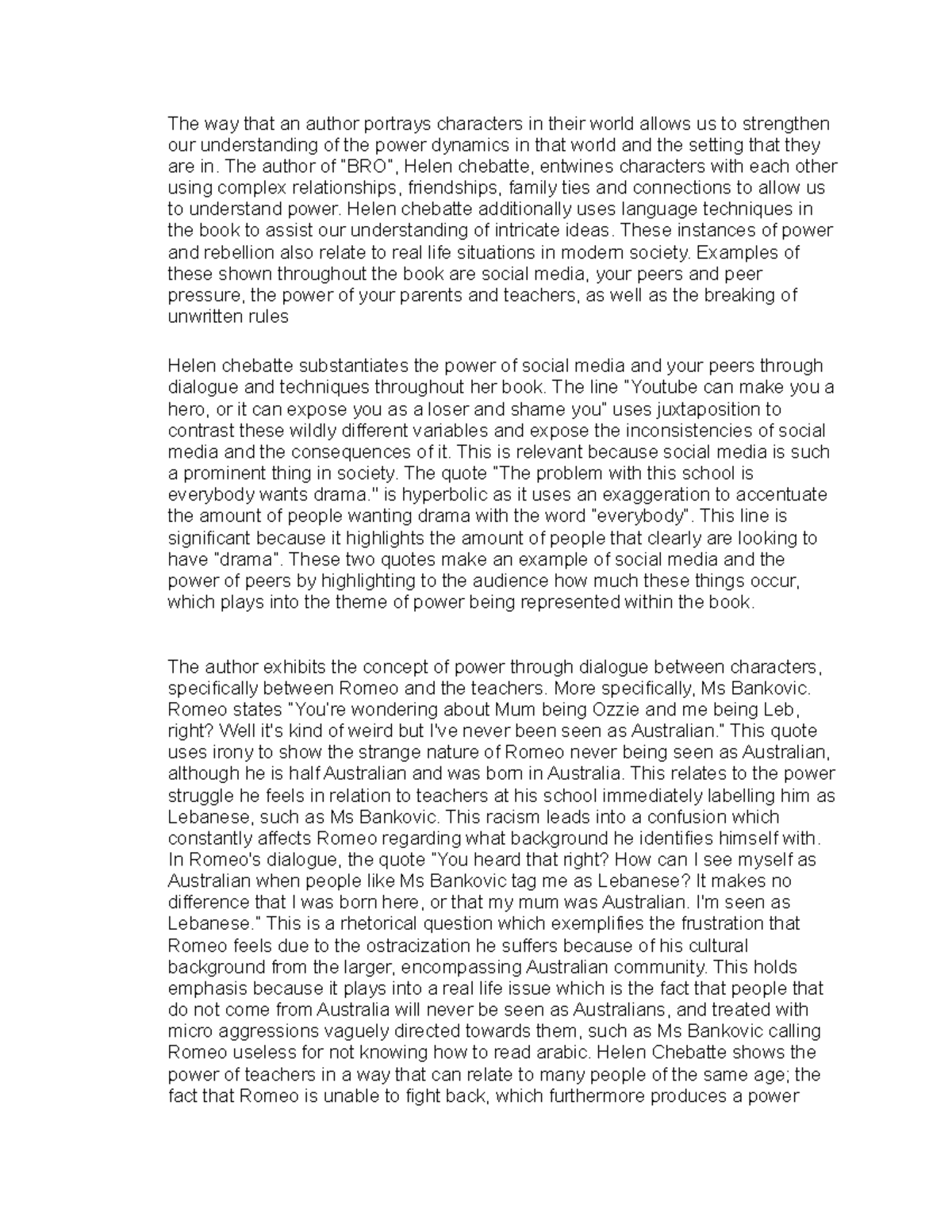 Power and Rebellion in Helen Chebatte's "BRO": A Critical Analysis ...