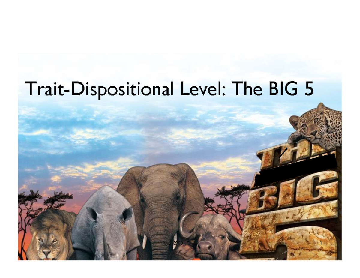 Psych 2750 - The Big Five Personality Traits: Extraversion Overview ...