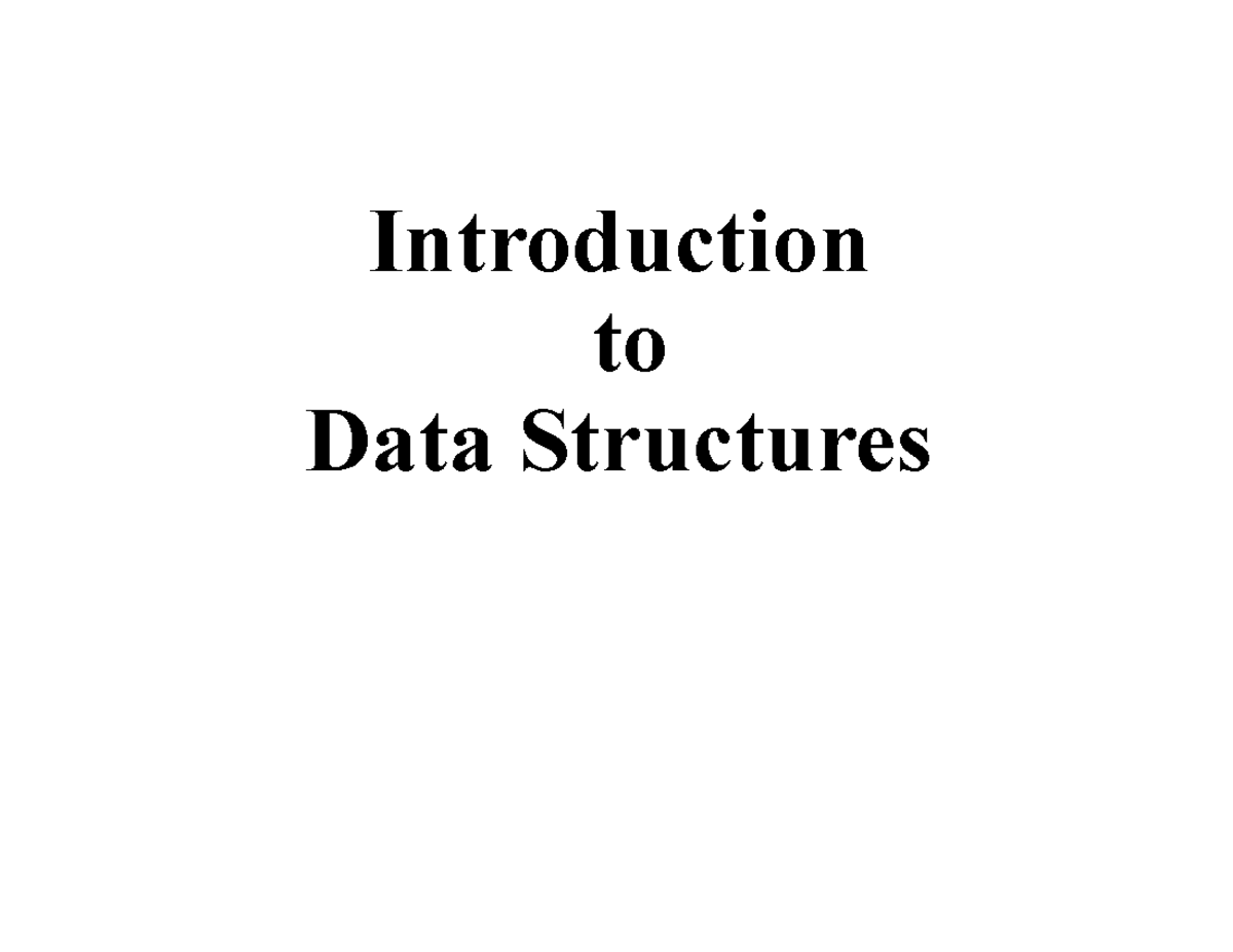 PPT Intro 1 - data structure and algorithm - Introduction to Data ... PPT Intro 1 - data structure and algorithm - Introduction to Data ...