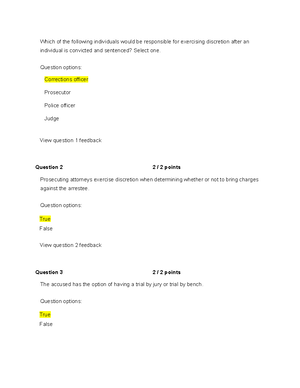 7-2 Module Seven Quiz - Grade A - Quiz for week 7, the questions do ...