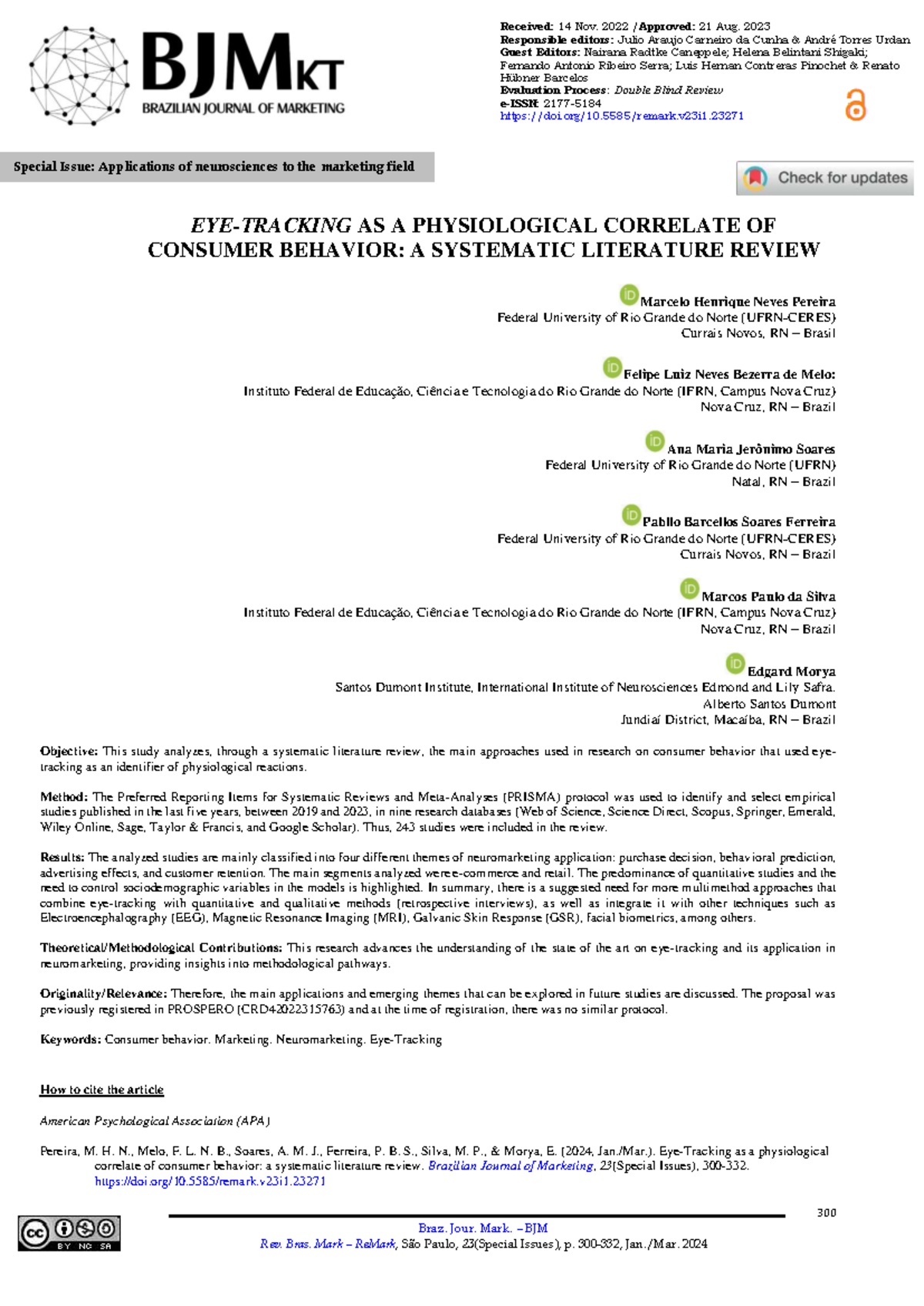EYE-Tracking in Consumer Behavior: A Systematic Literature Review - Studocu
