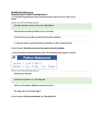Week 3 Tutorial Data types and variables - MA1008 Introduction to Computational Thinking AY 2020 ...
