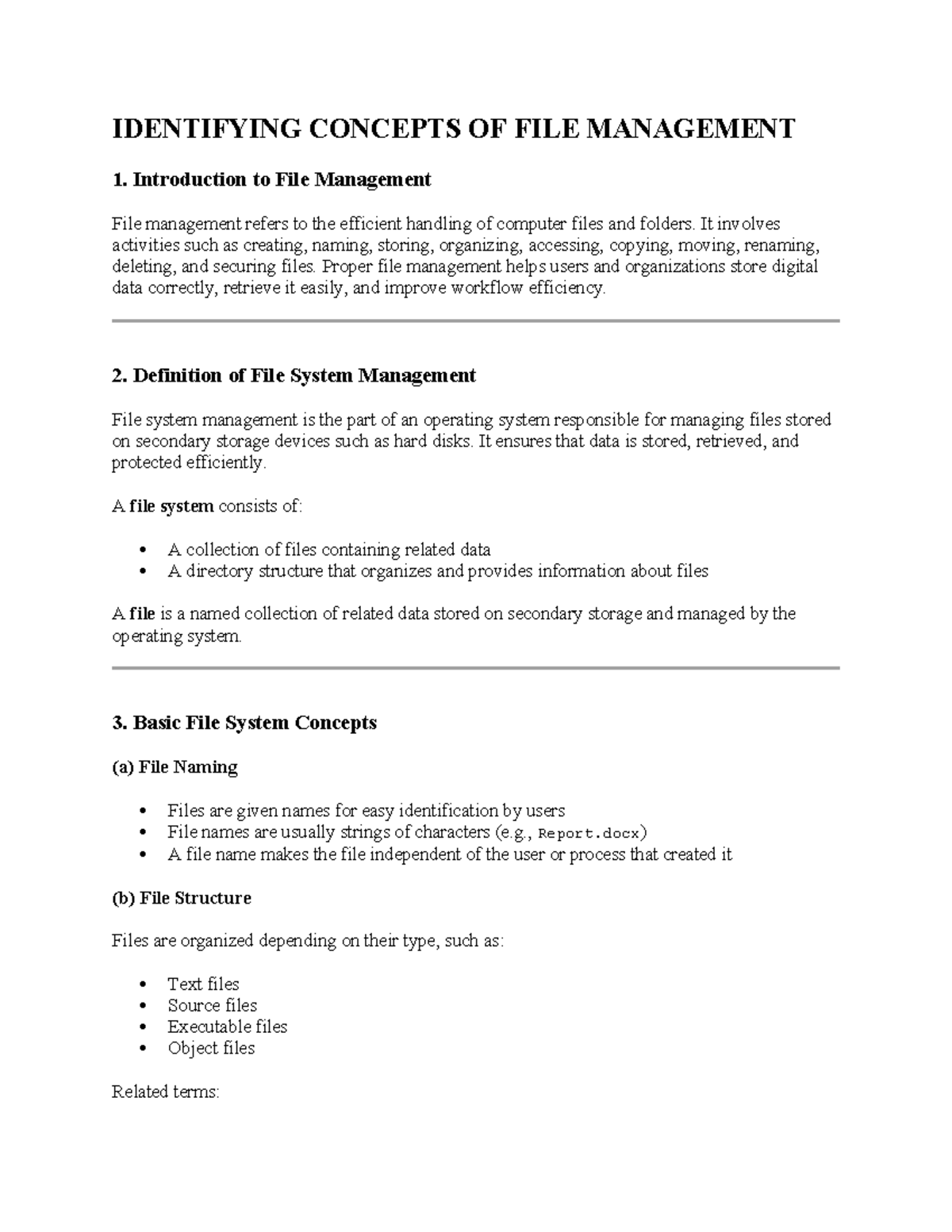 File Management Concepts - April May25OS Lecture Notes - Studocu