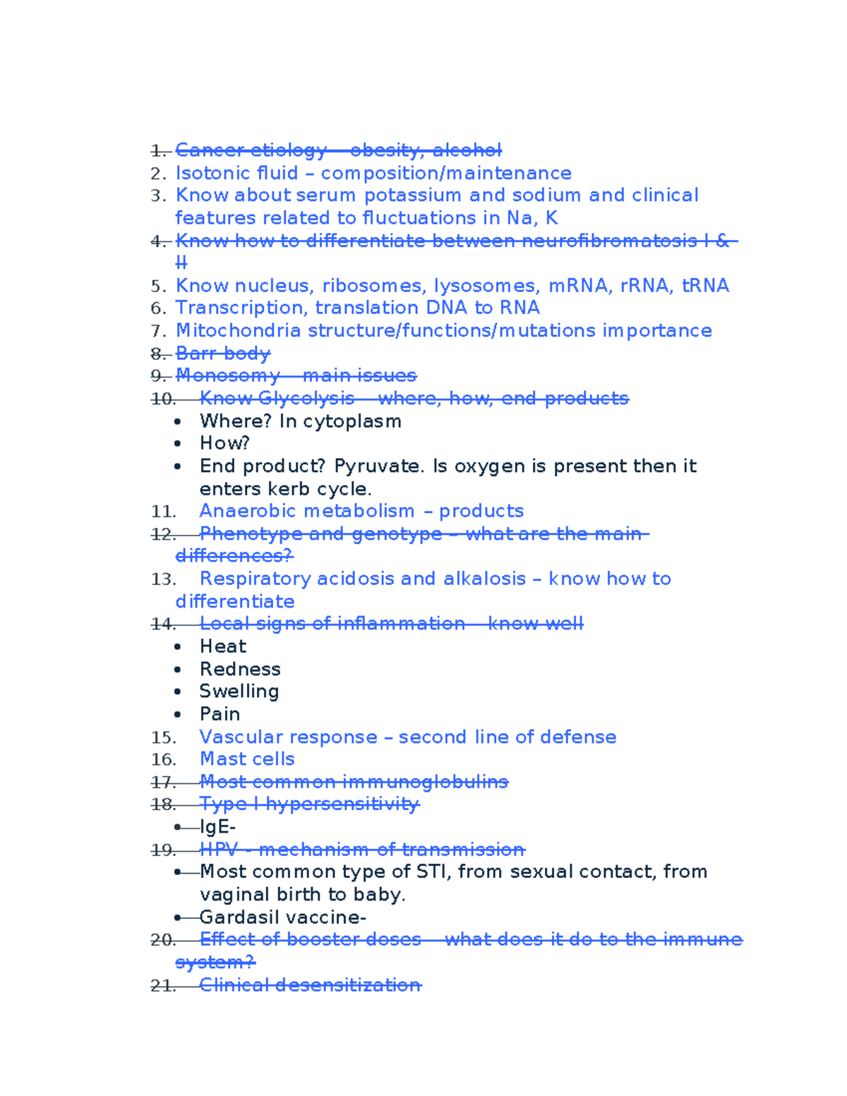 Exam 1 Blueprint: Cancer, Immunology, and Cellular Processes Study ...