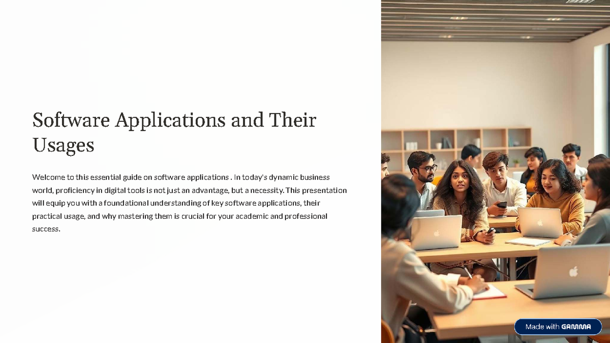 BBA 101: Essential Guide to Software Applications and Their Uses - Studocu